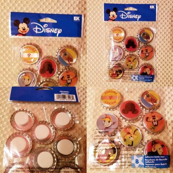 Disney | Other | Disney Bottle Cap Stickers | Poshmark